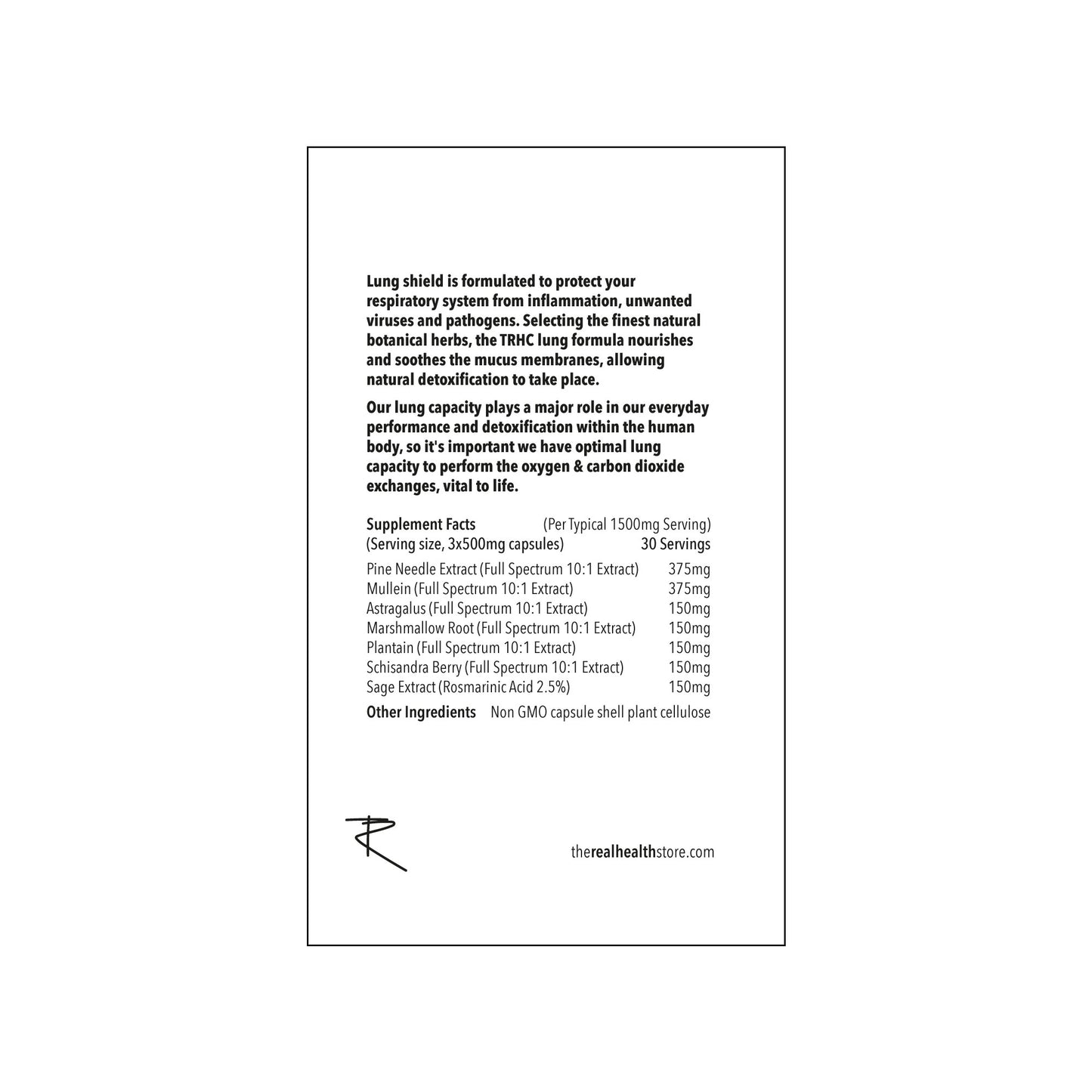 TRHS Lung Shield - Respiratory Formula, Rids Mucus and Inflammation ...