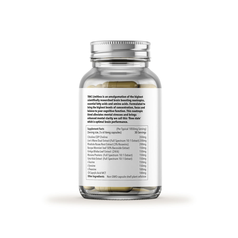 TRHC Limitless - Brain Boosting Nootropic Formula - 90 Capsules ...