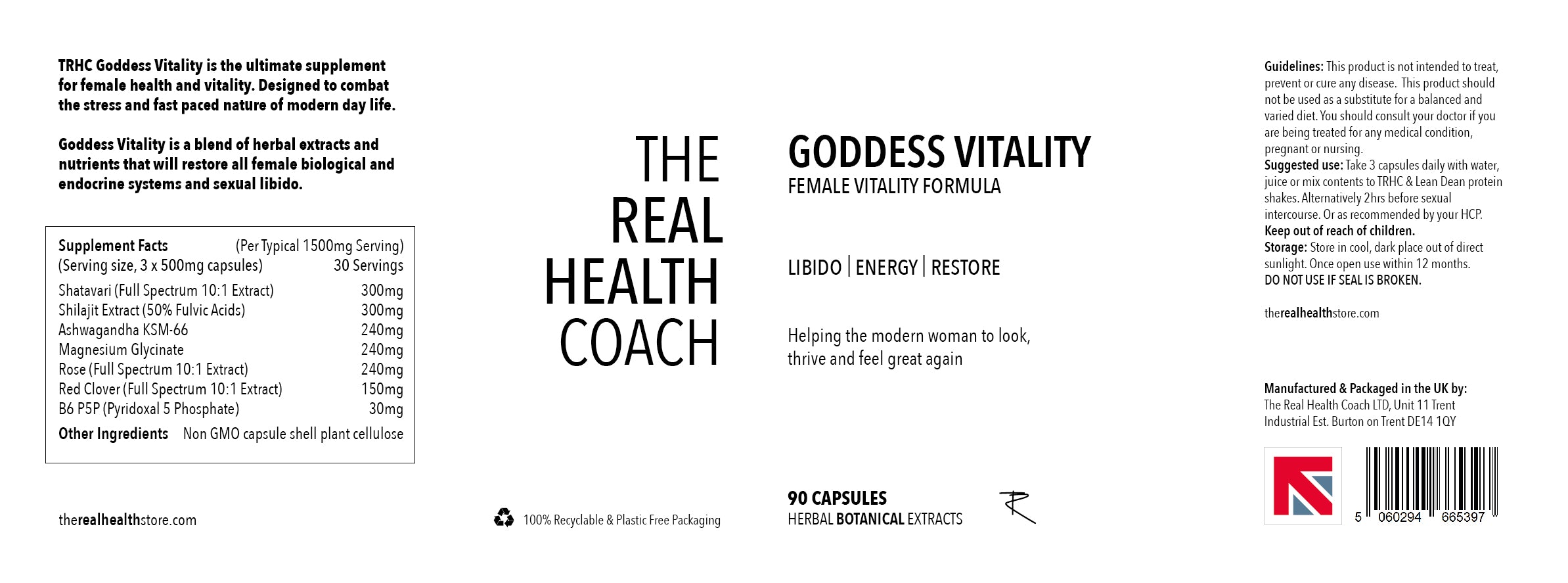 TRHS Goddess - Female Vitality Formula, Balance Hormones, PMS And Boos ...